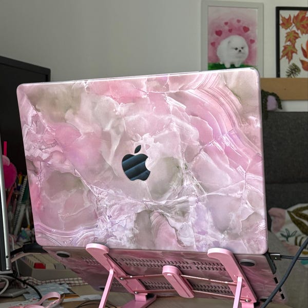Pink Good Day Pattern New MacBook Case,hard Laptop Case for MacBook ...