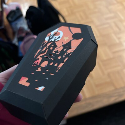 Pack 4 Coffin Box SVG, Silhouette Studio Templates Creating Halloween ...