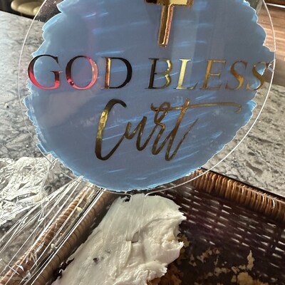 First Communion Cake Topper, Dedication Cake Topper, Custom Acrylic ...