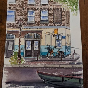 Breda City Watercolor Painting Dutch Houses Netherlands - Etsy