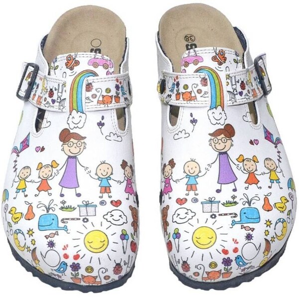 LADYBUG Themed Professional Womens Clogs, Comfortable Nurse & Doctor ...