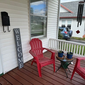 6 Foot Tall WELCOME SIGN, Welcome Sign for Front Door, Vertical Wood ...