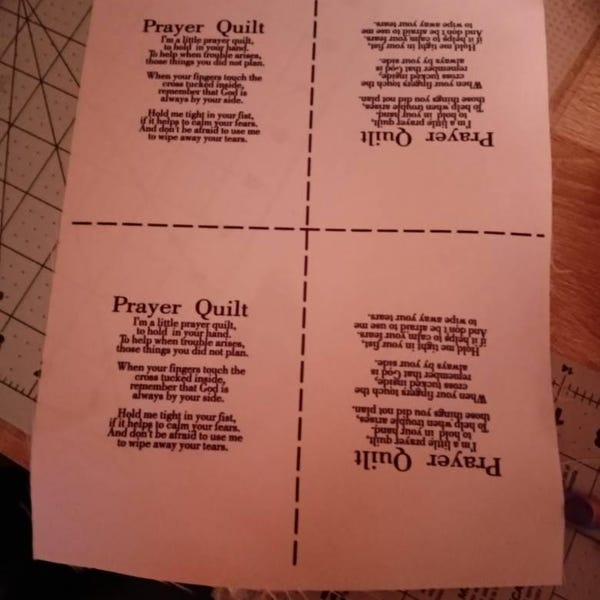 PRAYER QUILT Blanks for Sewing Printed for You - Etsy