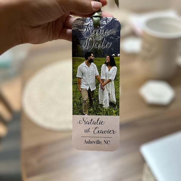Customized Save the Date Bookmark, Save the Date, Bookmark Invitation ...