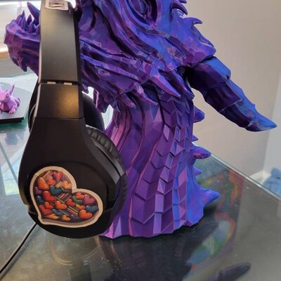 Dragon Headphones Stand, Dragon Bust, Dragon Headphone Holder, Dragon ...