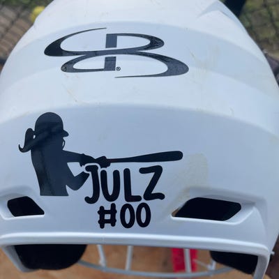 Baseball Helmet Decal With Number / Player Helmet Decal / Baseball ...