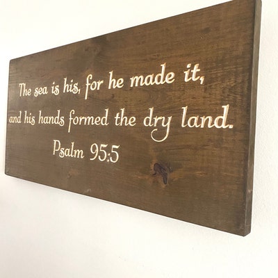 Bible Verse Wall Art Wood Sign Custom Christian Wall Art Scripture ...