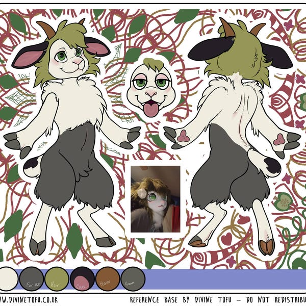 Headshot - Furry / Anthro / Fursona Con Badge - Custom Art Character ...