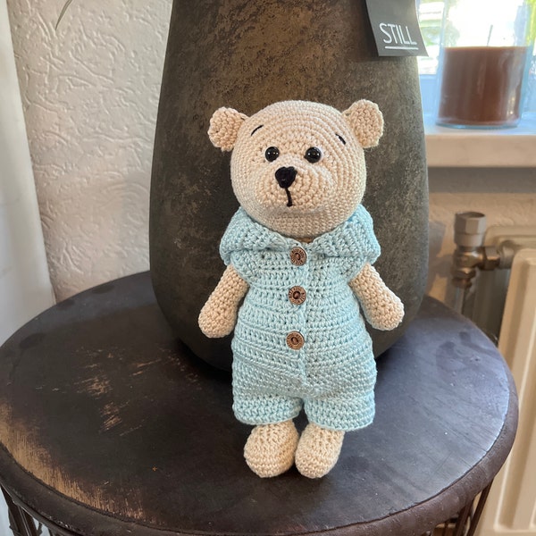 Crochet Teddy Bear Keychain Pattern, Amigurumi Bear Pattern, Christmas ...