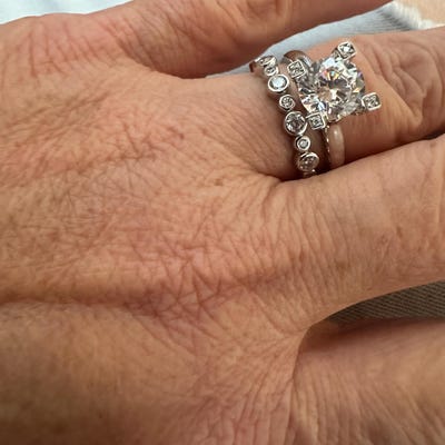 Princess 1.5 CT Engagement Ring Set, Platinum Plated Sterling Silver ...