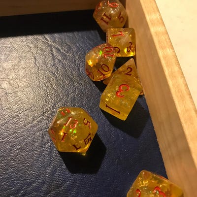 Green Sandstone Gemstone Dnd Dice Set, Polyhedral Dice, D&D Dice ...