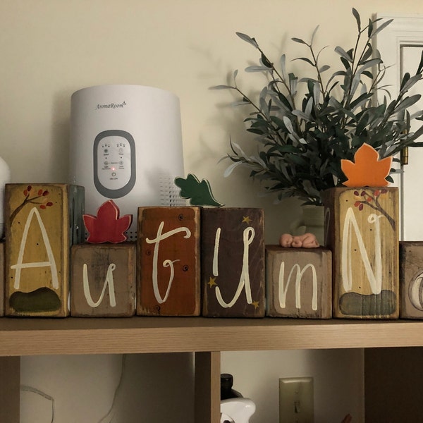 Seasonal Primitive Word Blocks/reversible Blocks/4 Sides/holiday Blocks ...