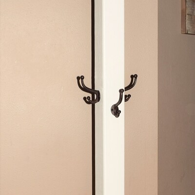 Rustic Cast Iron Coat Hooks 5 Pack Wall Mounted Farmhouse Decor square ...