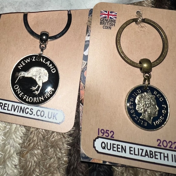 Lucky Silver Sixpence Keyring / Old Irish Coin / Greyhound & Harp /1928 ...