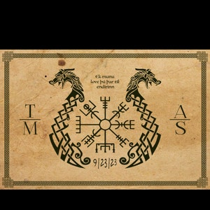 Viking Wedding Invitation, RSVP, Details Card, Digital File Kit ...