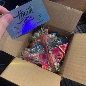 Pink & Purple Candy Gift Box With Popular Tik Tok Candies Over 2lbs of ...