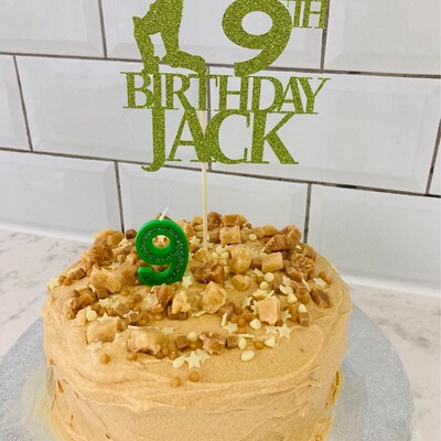 Saxophone Personalised Glitter Card Cake Topper - Etsy