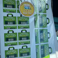 Personalized Doordash Labels Delivery Bag Shaped Stickers Food Delivery ...