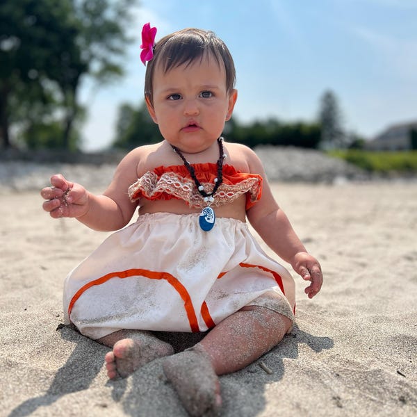 4 PIECES. Moana Inspired Baby Girl Outfit Moana Costume First Birthday ...