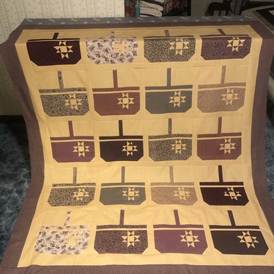BASKETFUL OF BLESSINGS Quilt Pattern Pdf, Basket and Star Quilt, Fat ...