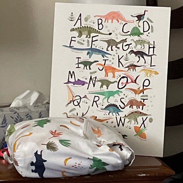 Dinosaur Alphabet, Alphabet Poster, Canvas Poster, Canvas Print ...