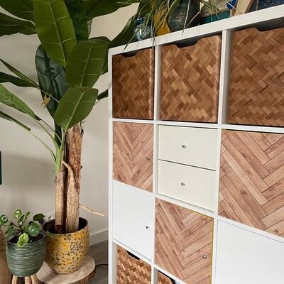 Ikea Kallax Expedit Decal Colorful Wooden Parquet Rack Sticker ...