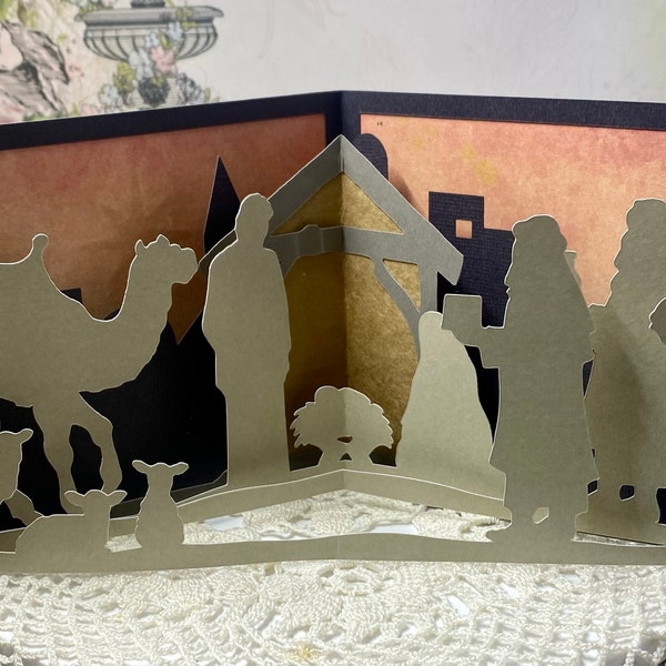 Hand Pop up Card SVG Draw and Cut - Etsy