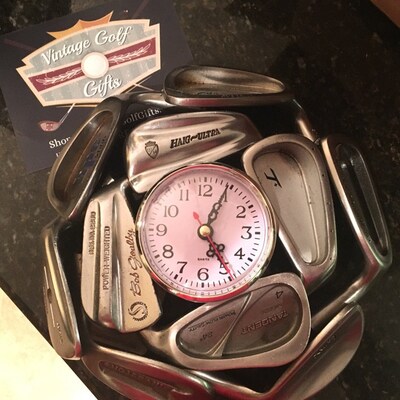 Golf Club Clock Made From Recycled Golf Irons BEST SELLER - Etsy