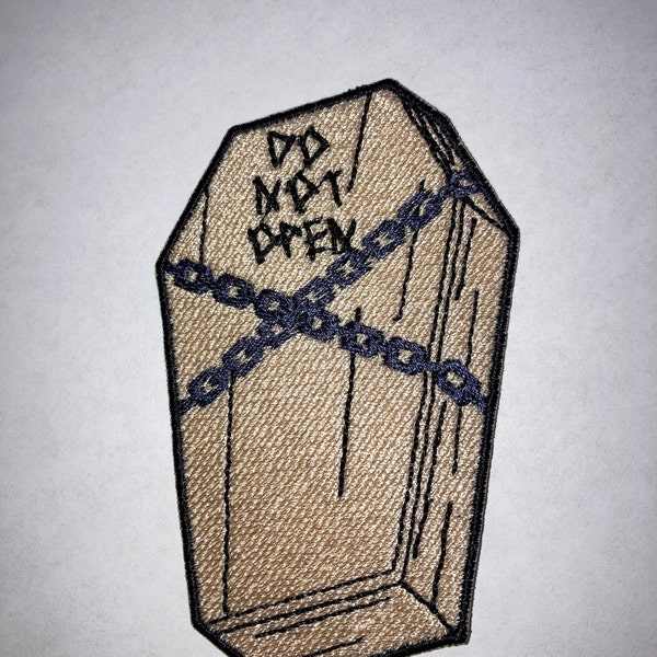 Do Not Open Coffin Patch Fully Embroidered, Horror Podcast Badge, MAG ...