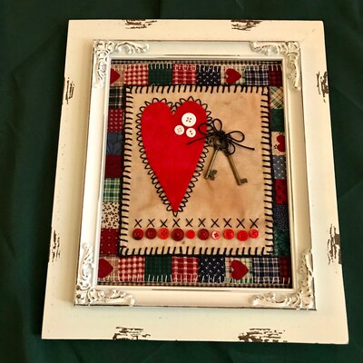 Heart Strings Wool Applique Pdf Pattern - Etsy