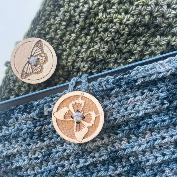 Moose Buttons 5 Pack. Octagon Button, Wooden, Laser Engraved, Package ...