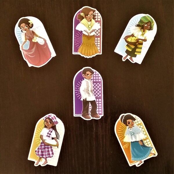 Philippine Attire Sticker Sheet Maria Clara Baro't Saya Terno Ancient ...