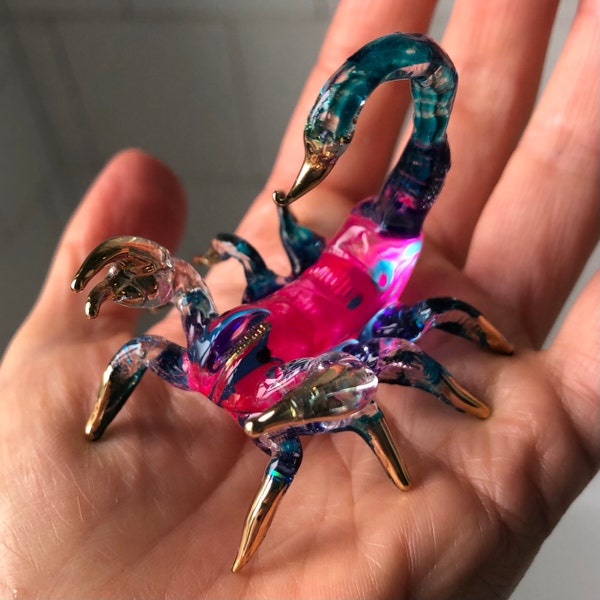 Elephant Tiny Micro Figurines Hand Blown Glass Art Animals Collectible ...