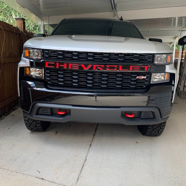 2019-2021 Custom Grill Letter Inserts for Front Grill 1/16" ABS Plastic ...