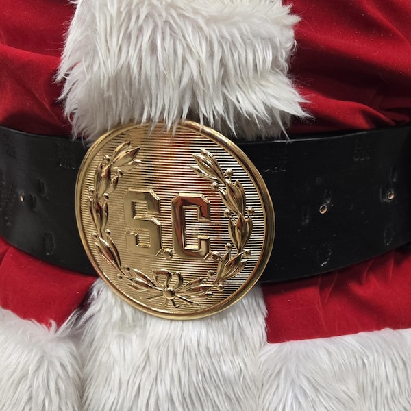 Santa's Big s 5 1/2 Gold Plated Belt Buckle Fits A 4 Belt - Etsy