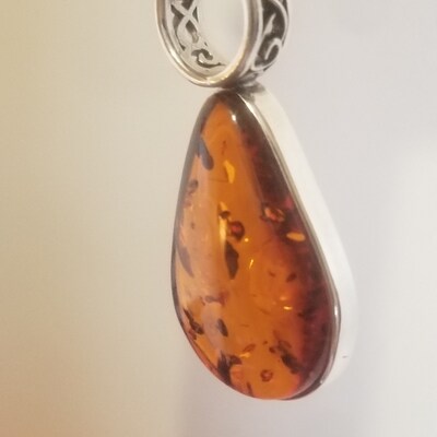 Large Baltic Amber Ring, Victorian Amber Ring, Long Amber Ring, Big ...