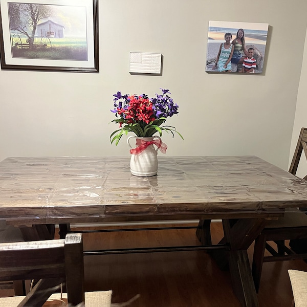 ULTRACLEAR Vinyl Tablecloth Custom Fitted Crystal Clear Waterproof ...