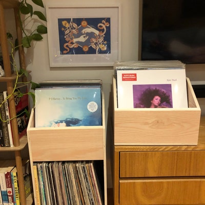 The Stack 12 Vinyl Storage Unit oak Venner - Etsy Australia