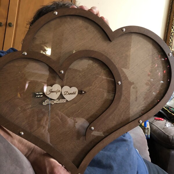 Transparent WEDDING GUEST BOOK, Transparent Heart, Wedding Guest Book ...