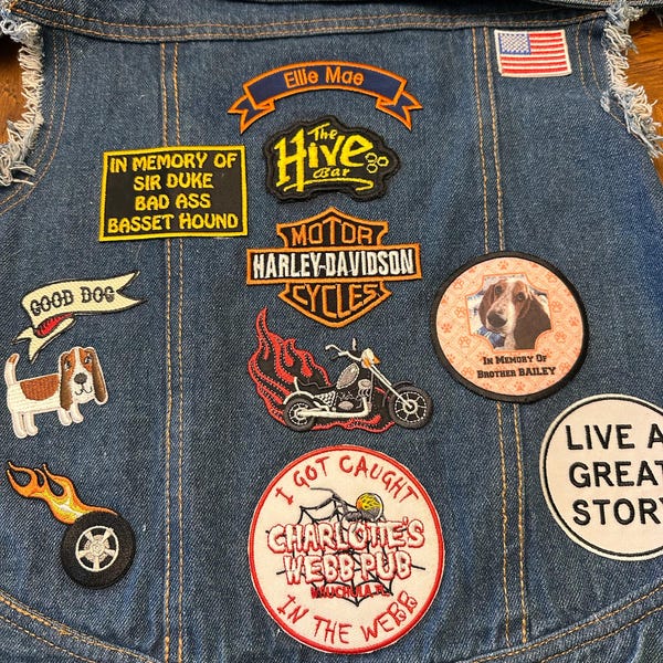 Custom in Memory Patch Patch With Rose With Hook and Loop Fastener ...