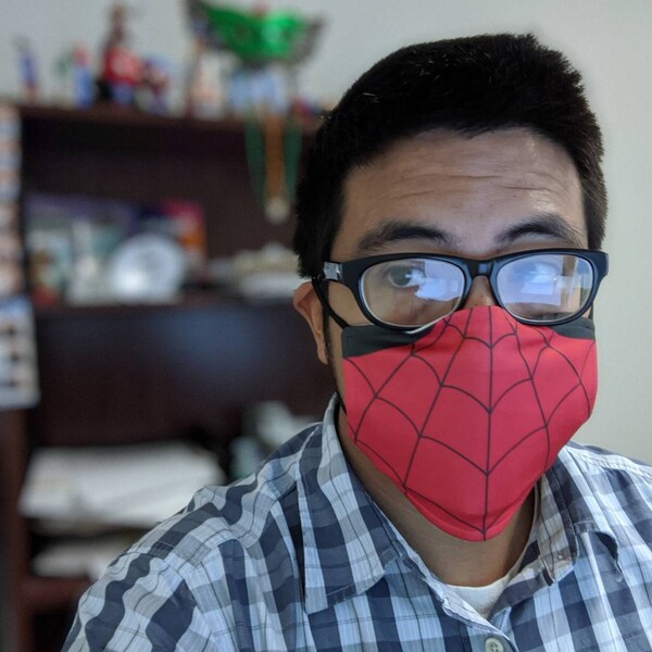 Spider Web Face Mask With TWO Filters and Pocket | Super Hero Mask ...