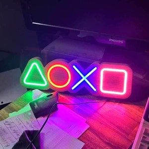Wooden Playstation Stand With Cutout Effect Ps Logo Sign Ps5 Ps4 Gaming ...