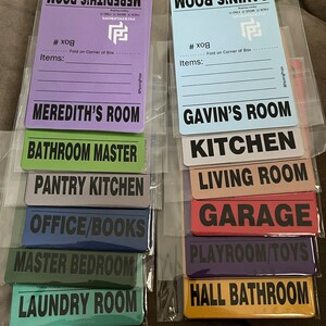 Blank Subcategory Moving Box Labels, Moving Box Stickers, Relocation ...