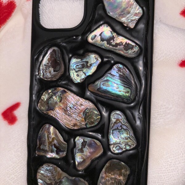 Leopard Shell Stone Mosaic Decoden Phone Case - Etsy