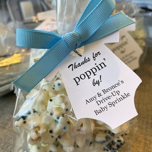 Thanks for Poppin' by Party Favor Gift Tags L Popping by Baby Shower ...