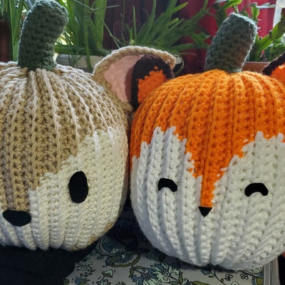 CROCHET PATTERN Bundle X Woodland Critter Pumpkins, English PDF ...