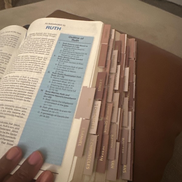 Bible Tabs for Women - Gold Foil Bible Tabs - Earth Tone Bible Stickers ...