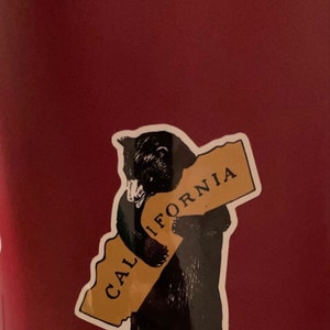 California Vinyl Sticker I Love California Bear Golden - Etsy