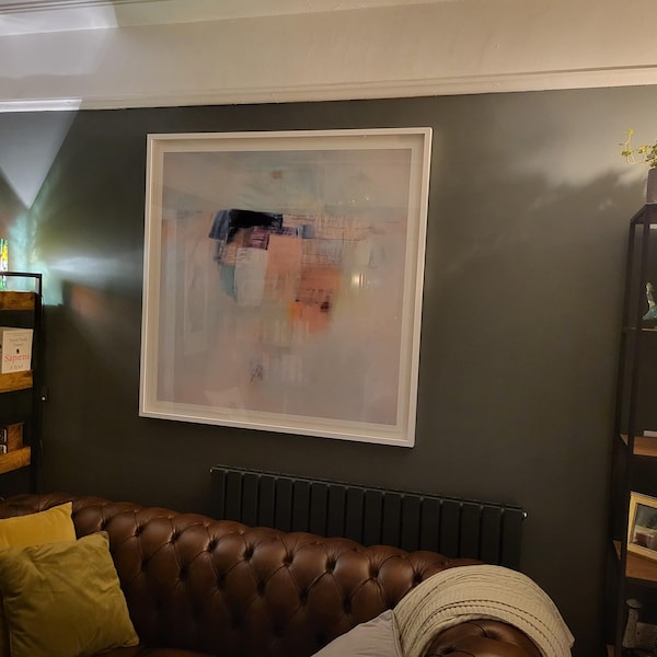 LARGE Print of PAINTING, Giclée Print, Abstract Print, Light Pink ...