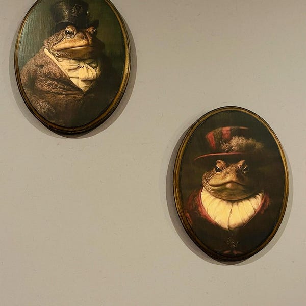 Goat Victorian Portrait Vintage Style Animal Wall Art Wooden Decor ...